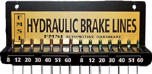 Item # 0111, 3/16" & 1/4" Cupro Nickel Brake Line Wall Rack Assortment ...
